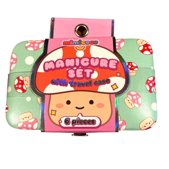 MIMI & COCO | Bath & Body | Mimicoco Manicure Set With Travel Case Pink ...